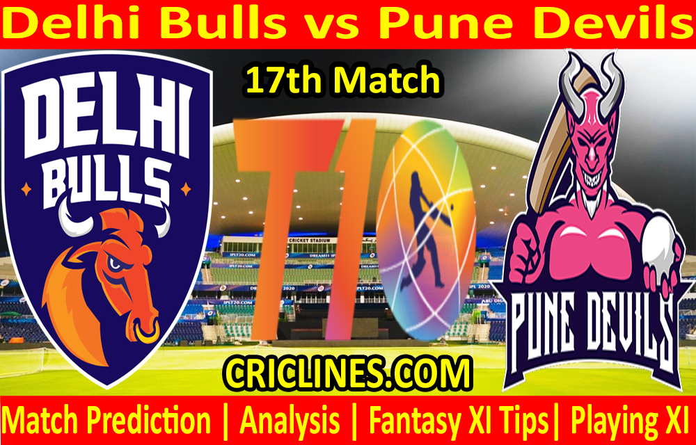 Today Match Prediction-Delhi Bulls vs Pune Devils-T10 League-17th Match ...