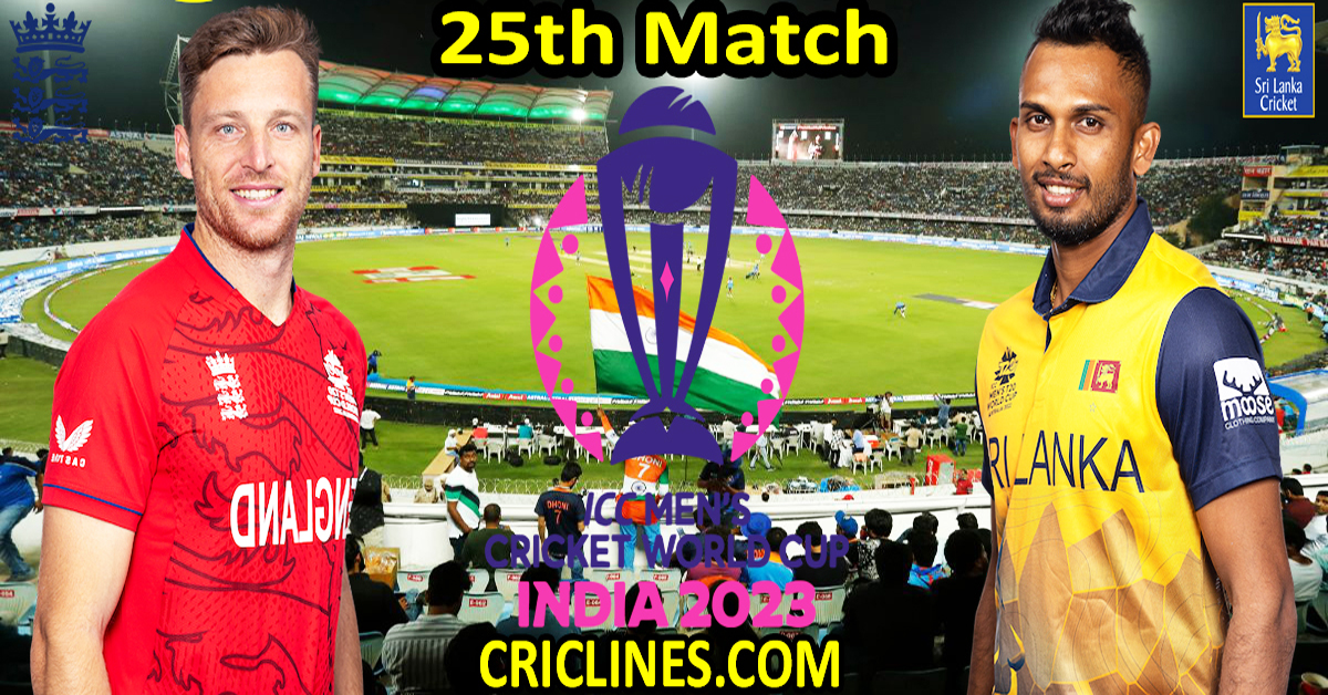 Today Match Prediction-England vs Sri Lanka-ODI Cricket World Cup 2023-25th Match-Who Will Win